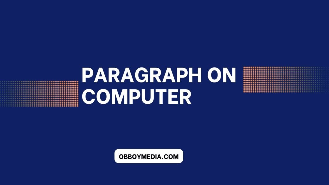 Paragraph On Computer ( বাংলা অর্থ সহ - সহজ ভাষায় ) কয়েক পড়াতেই ...