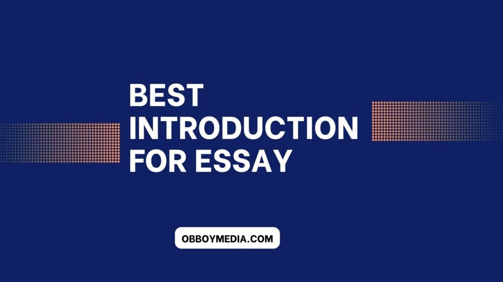 Best Introduction For Essay (বাংলা অর্থসহ) এটি লিখলে স্যার ফুল মার্ক ...
