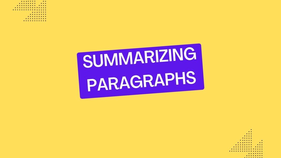 Summarizing Paragraphs ( বাংলা অর্থ সহ ) সবচেয়ে সহজ শব্দে মুখস্ত হবে ...